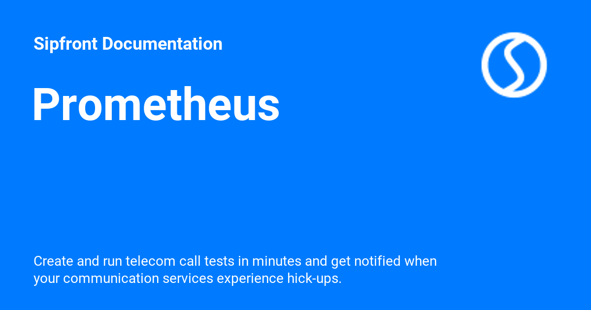 Prometheus - Sipfront Documentation