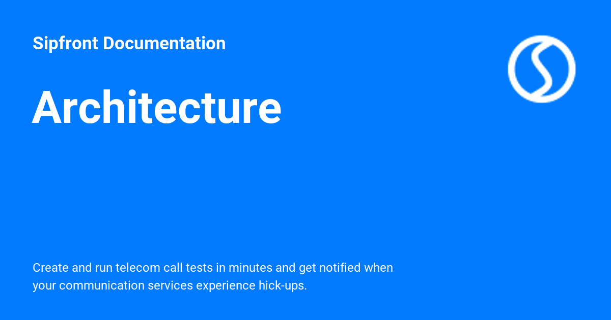 Architecture - Sipfront Documentation